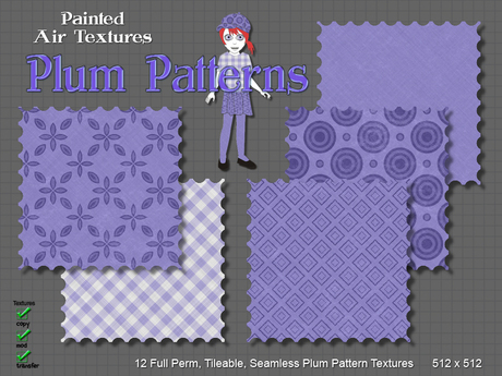 Second Life Marketplace - (PAT Fabric - Plum Patterns)